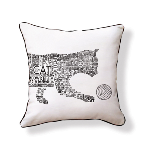 Naked Dekor Zierkissen Cat Typography Kissen Herrchen Frauchen